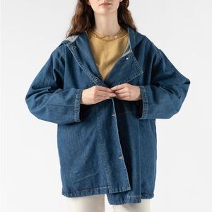 B SIDES | Jackets & Coats | Nwot B Sides Denim Hooded Travel Jacket In ...